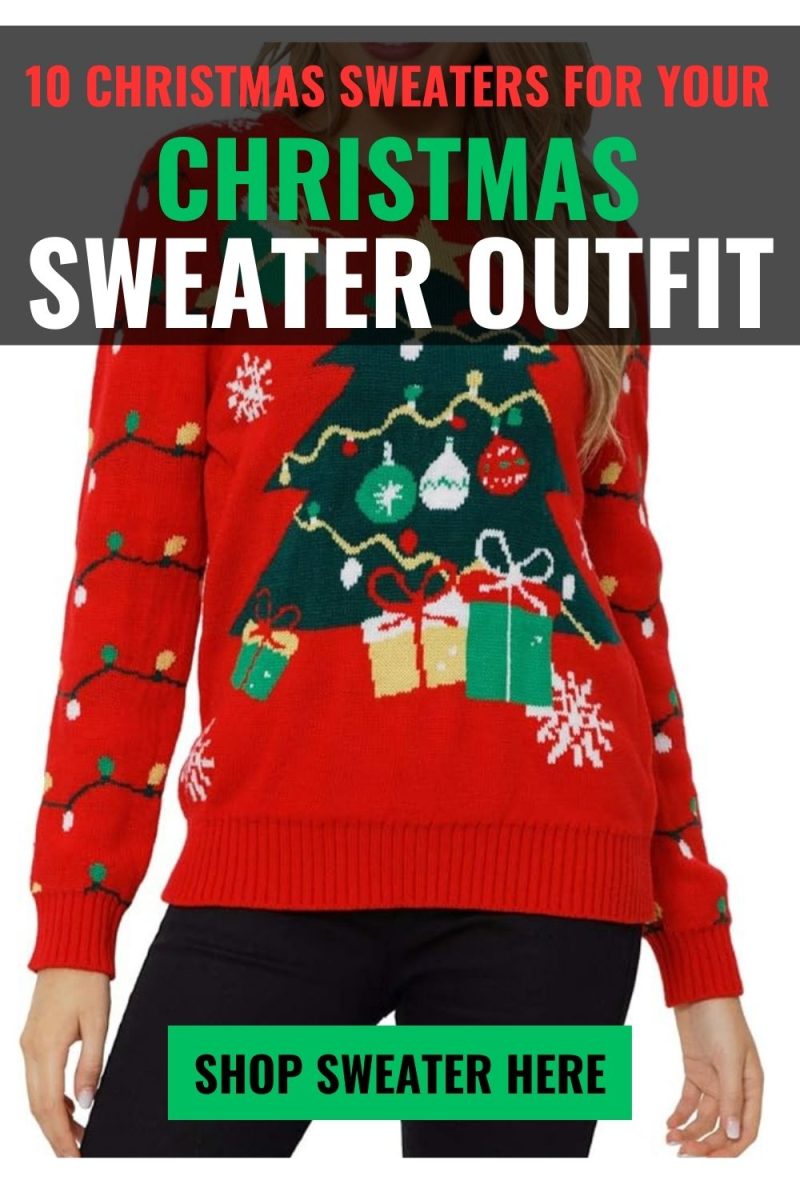 10 Festive Christmas Sweaters For Christmas Sweater Outfit - Emerlyn Closet