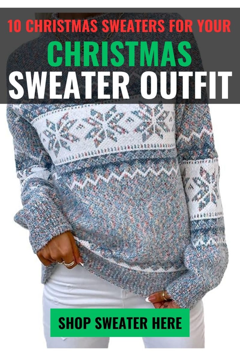 10 Festive Christmas Sweaters For Christmas Sweater Outfit - Emerlyn Closet